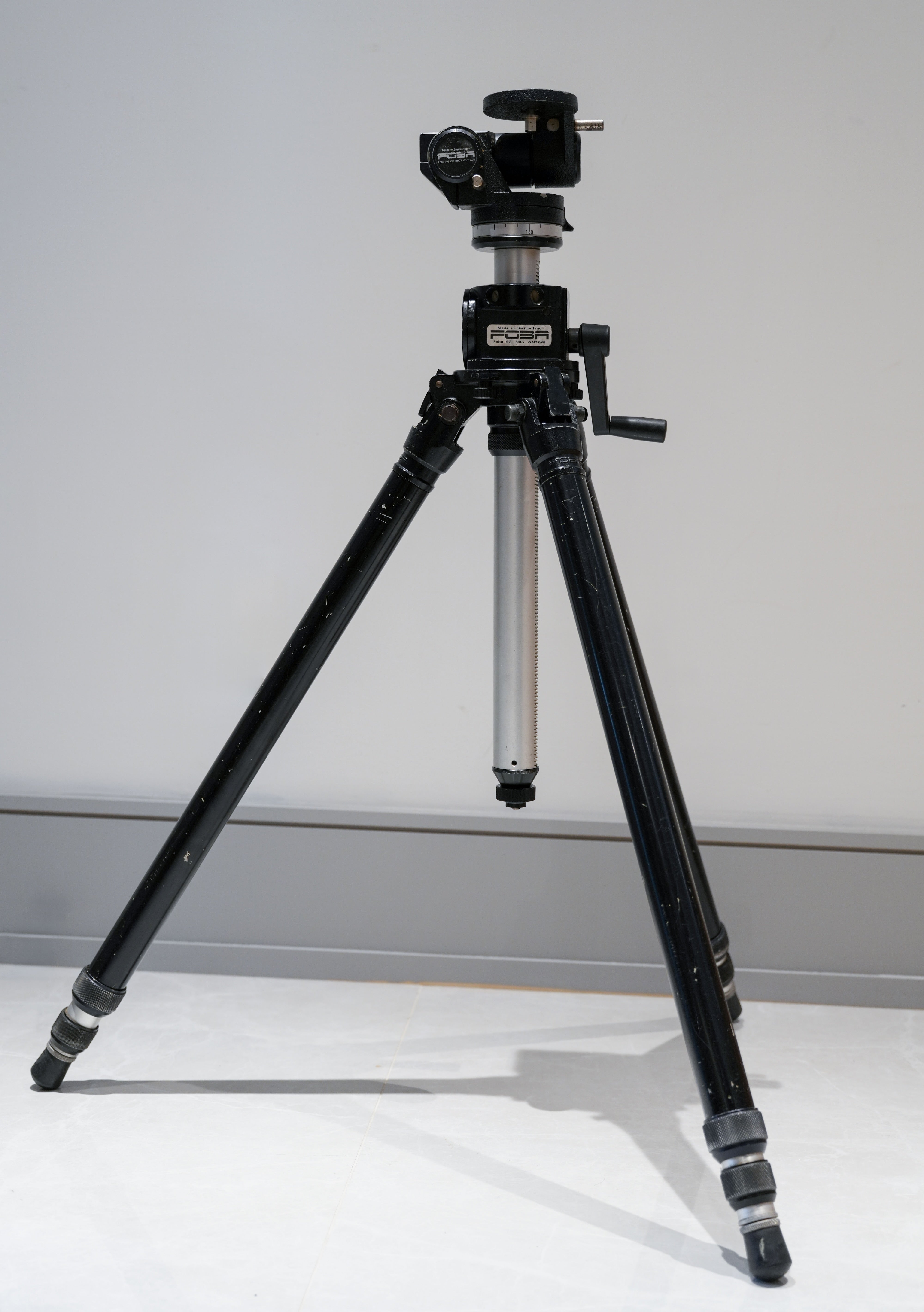 FOBA ALFAE ALUMINIUM TRIPOD +GEARED CENTRE COLUMN +ASMIA DUAL TILT HEA ...