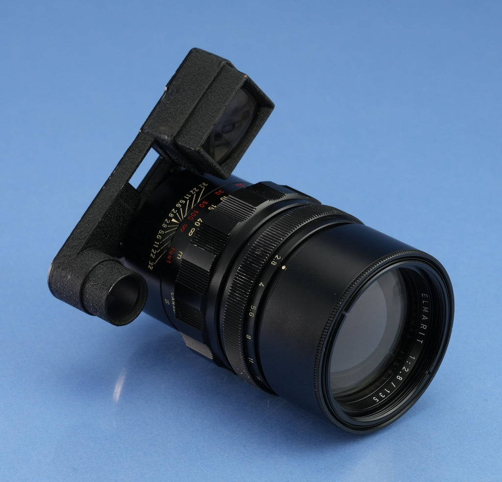 LEICA 135MM ELMARIT F2.8 M LENS W/EYES CANADA 11827 +CAPS +14161 RED S ...